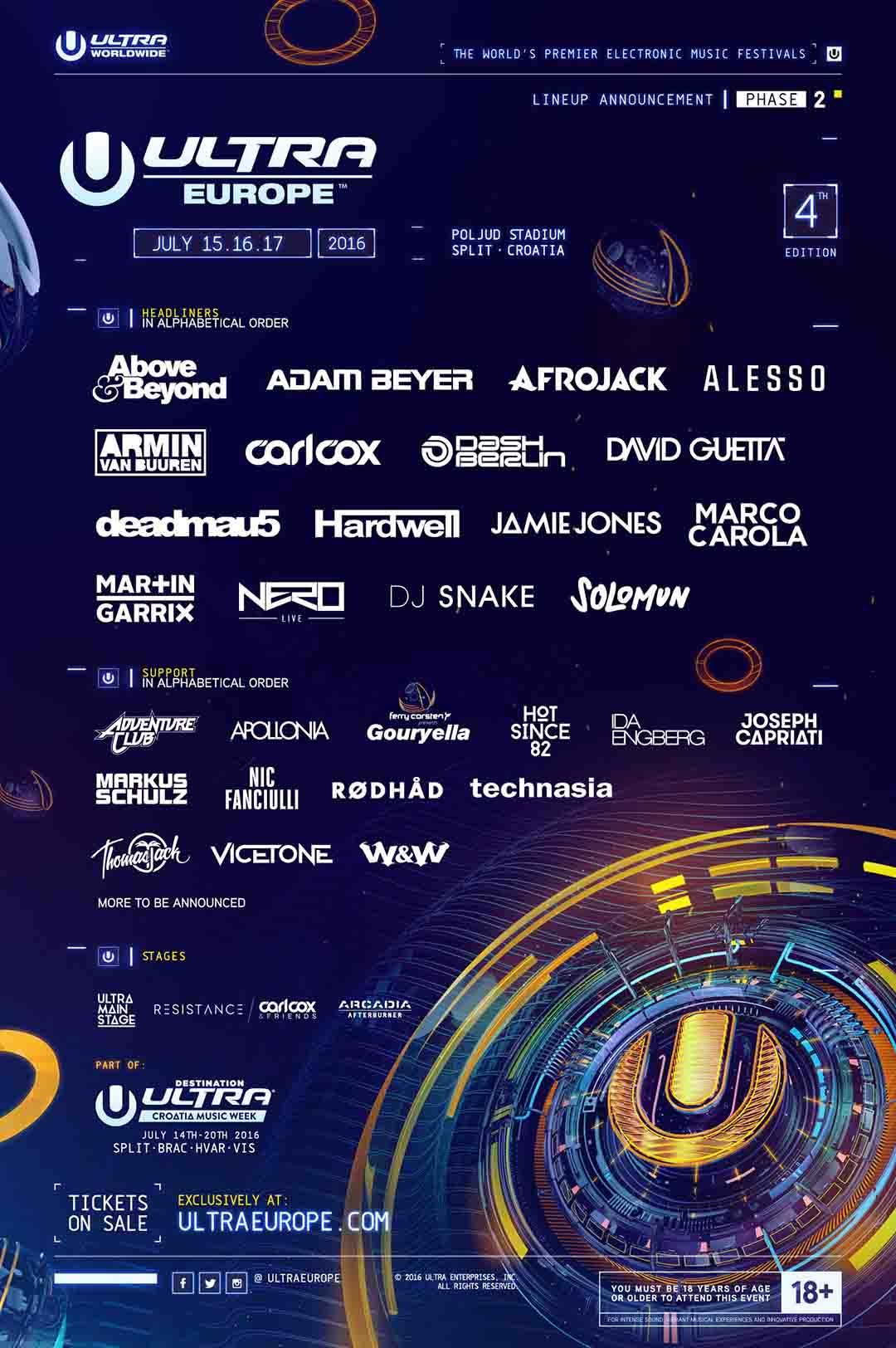 Ultra Europe completa su cartel (2016)
