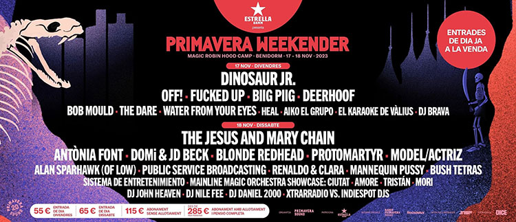 PRIMAVERA WEEKENDER - Cartel y entradas para el festival PRIMAVERA ...