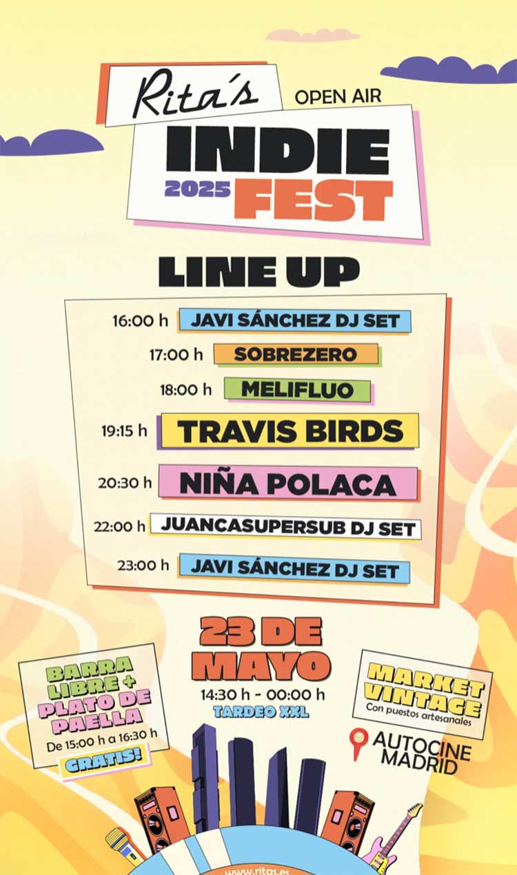 Rita’s Indie Fest - Cartel y entradas para el festival Rita’s Indie Fest